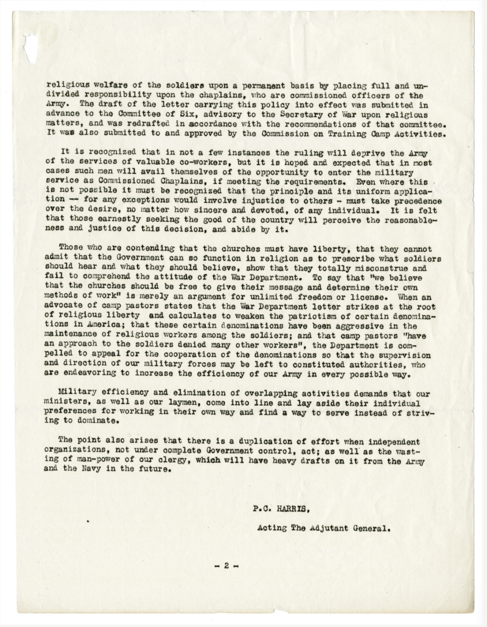 Christian Scientists in Military Chaplaincy WW1 - Mary Baker Eddy Library