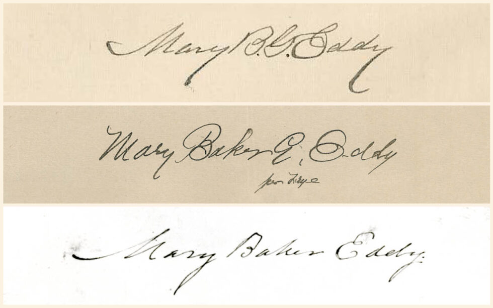 From the Collections: Forged documents - Mary Baker Eddy Library